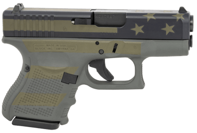 G26 Gen4 Subcompact 3.43" Barrel 10+1, Operator Flag Cerakote Frame ...