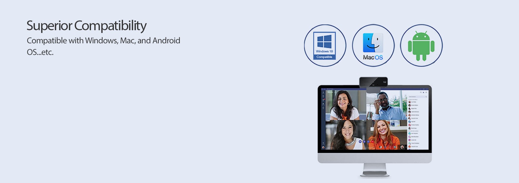 Adesso CYBERTRACK H6 4K Ultra HD USB Webcam with Built-in Dual Microph ...