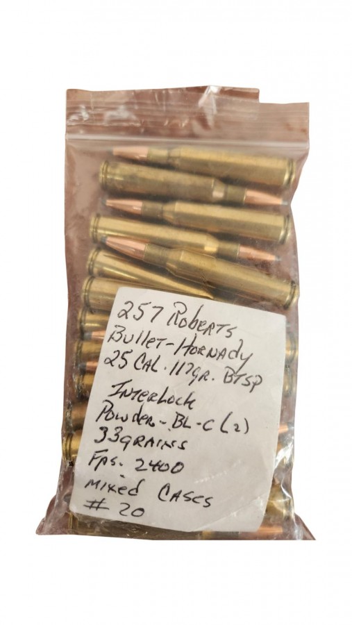 257 Roberts - Privately Loaded with Hornady 117 Grain Boat Tail Soft ...