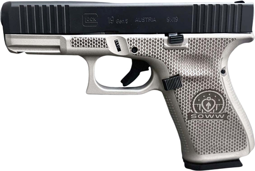 GLOCK 45 MOS SOWW 9MM 17-SHOT TITANIUM CERAKOTE FMAME TALO | Olympia ...