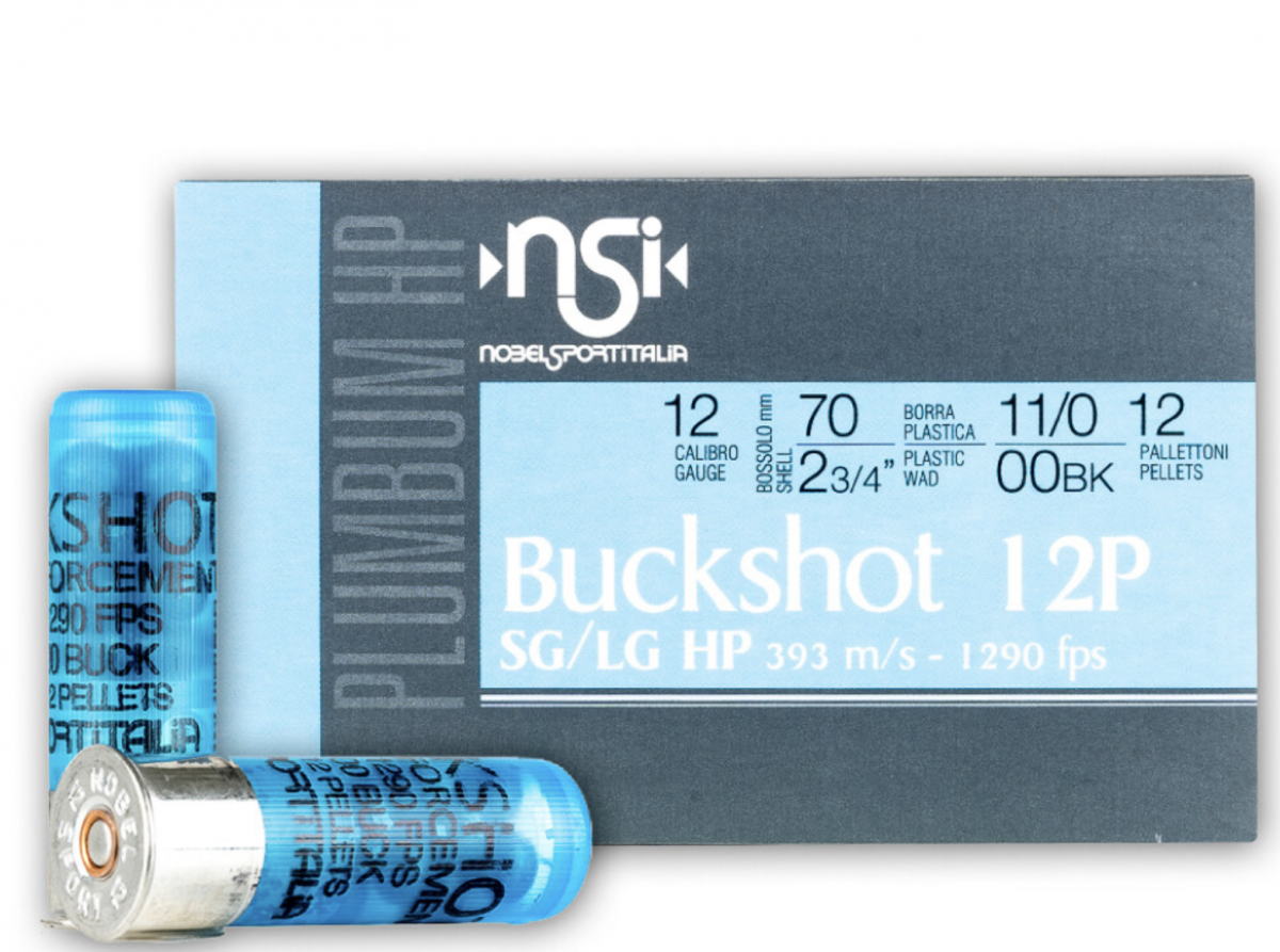 12 Gauge 2 3/4 00 Buckshot Nobel Sport 10 Round Box - 12 Pellets ...