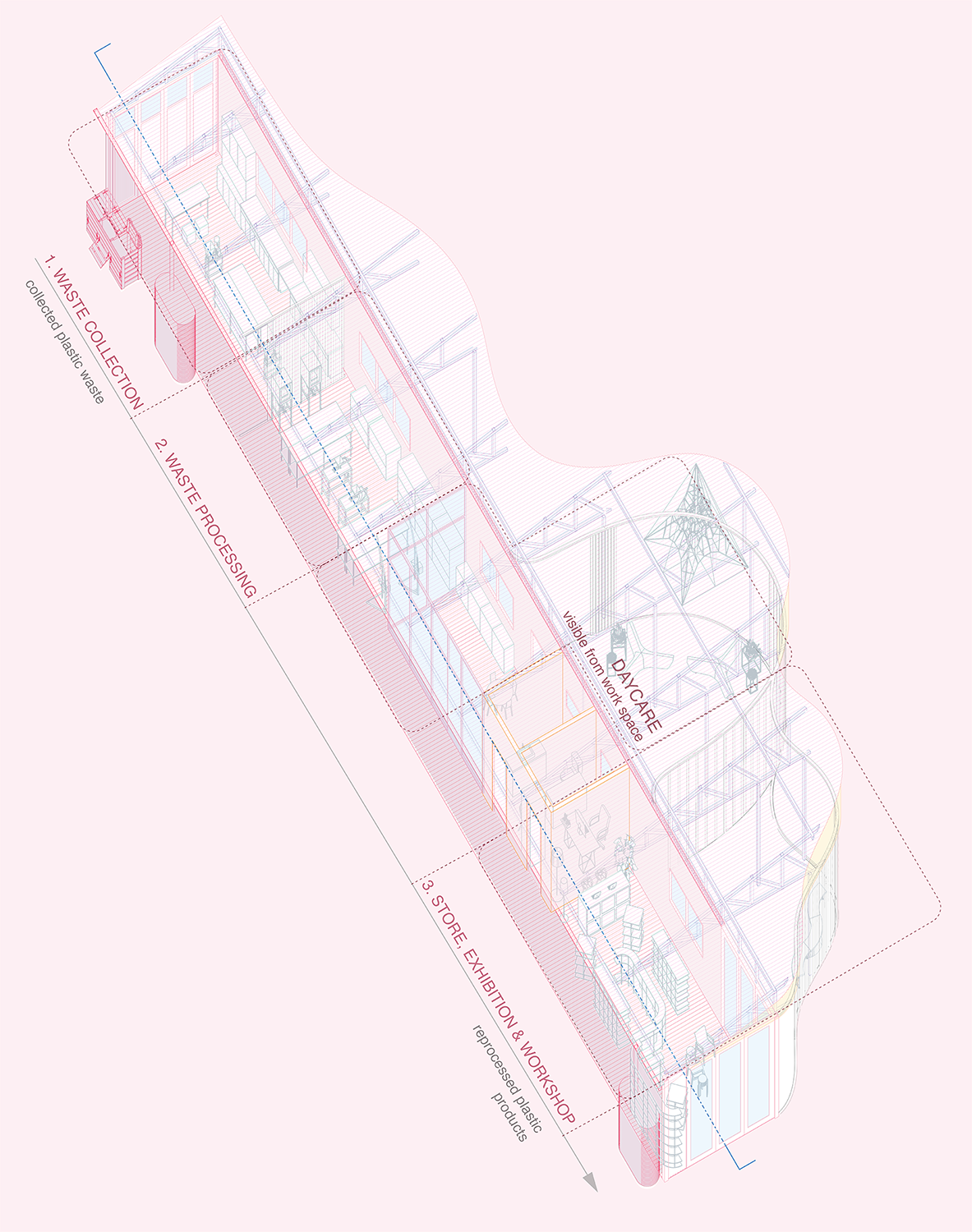 Axonometric Drawing - Columbia GSAPP