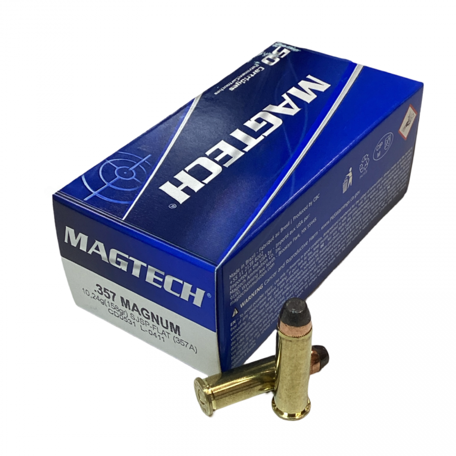 357 Magnum - Magtech 158 Grain Semi Jacketed Soft Point - Flat Nose ...