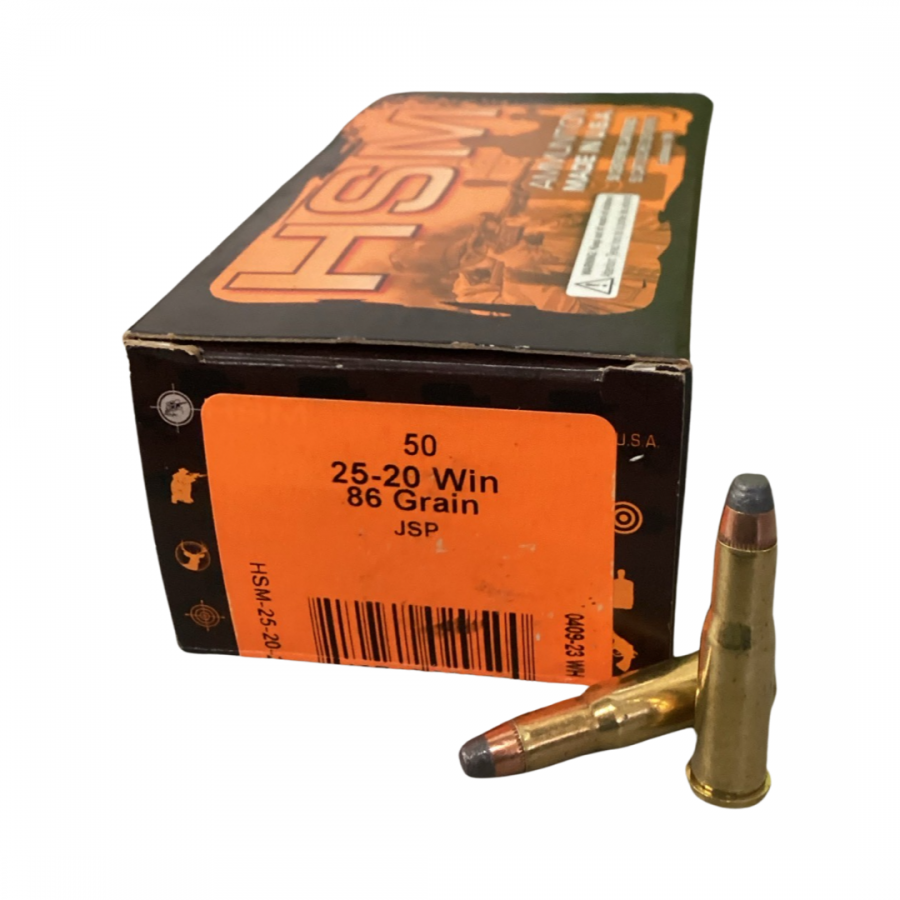 25-20 WIN - HSM 86 grain Jacketed Soft Point - 50 Round box | FlipAmmo ...