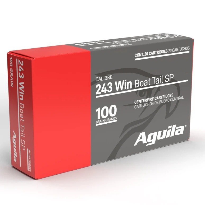 Aguila Ammunition .243 Win Rifle Ammo - 100 Grain | Boat Tail Soft ...