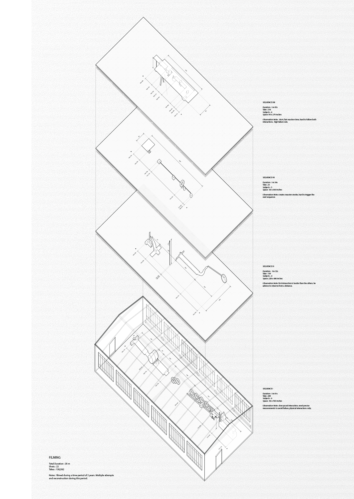 Exploded Axonometric Drawing - Columbia GSAPP