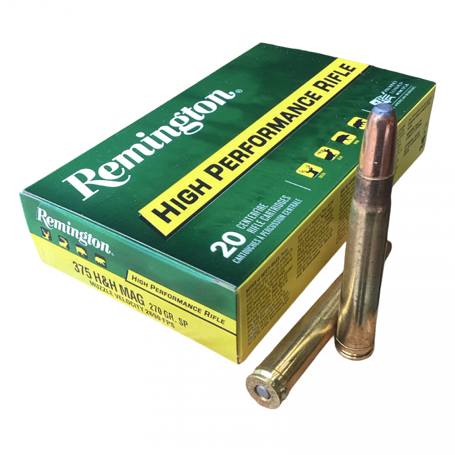 .375 H&H Magnum 270 Grain Remington High Performance Rifle Soft Point ...