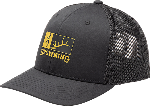 BROWNING CAP ELK RIDGE 110MESH BACK REC PATCH BLACK/GOLD | Get Loaded ...