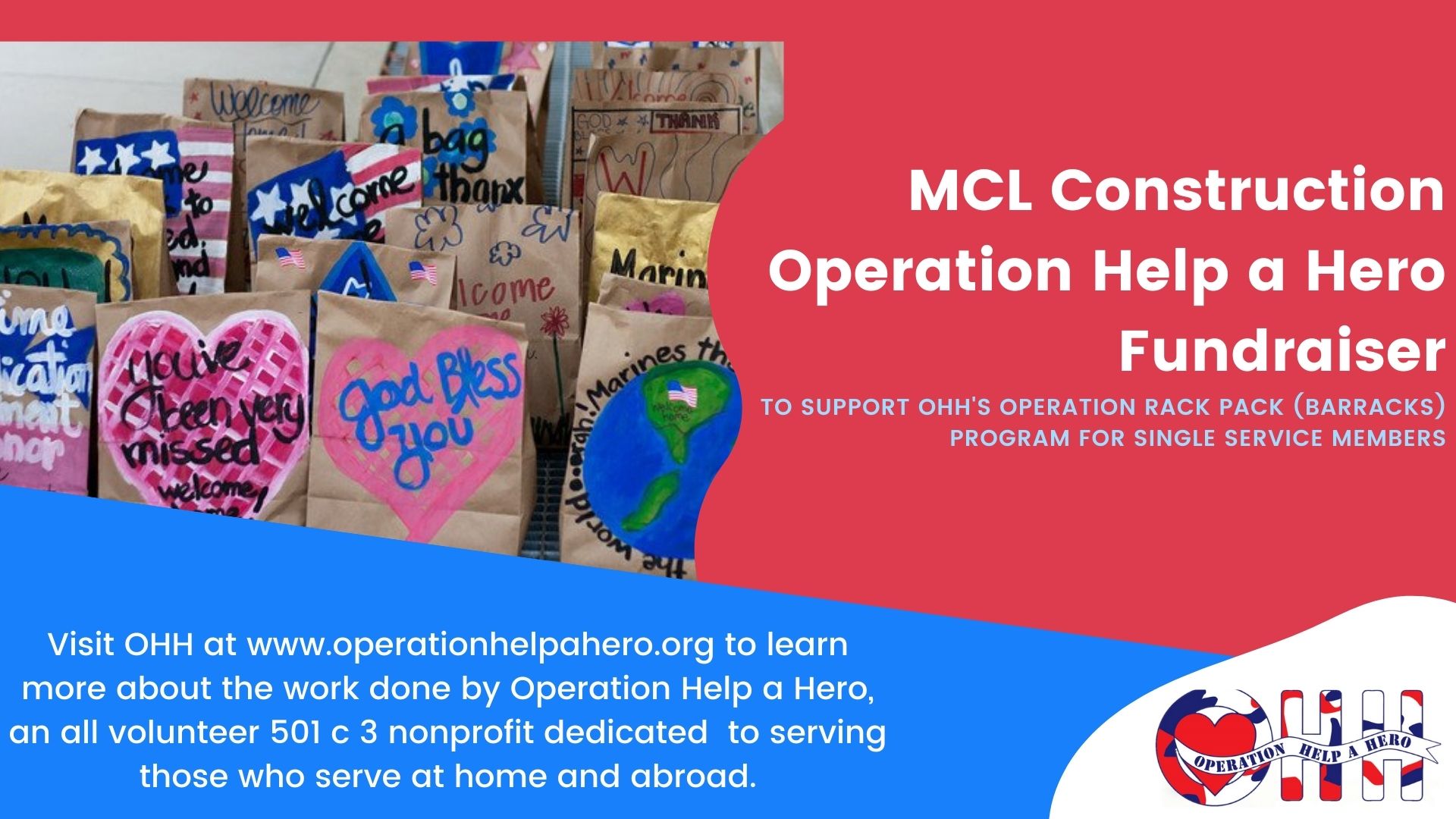 MCL Construction Fundraiser for Operation Help a Hero | Operation Help ...