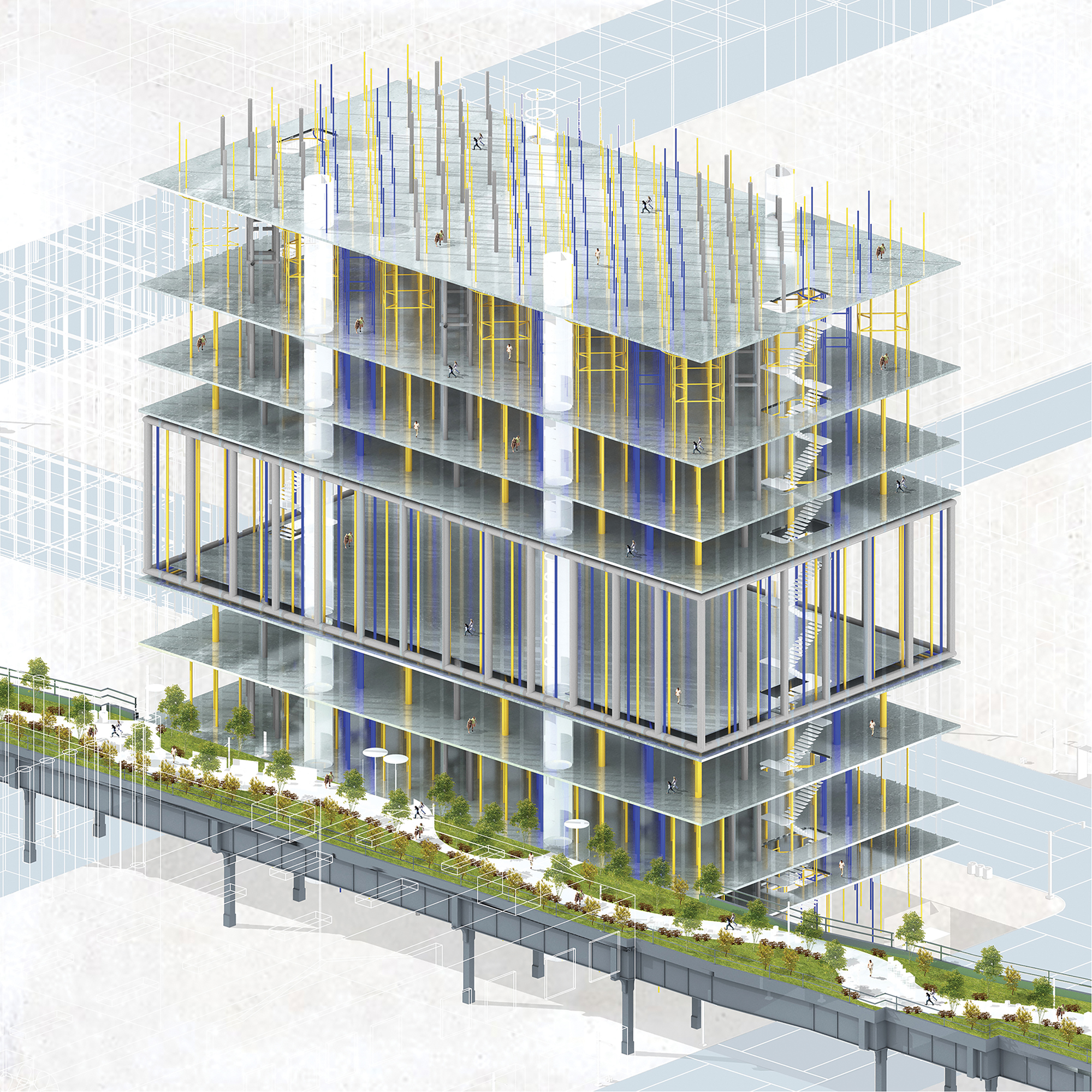 Axonometric - Columbia GSAPP