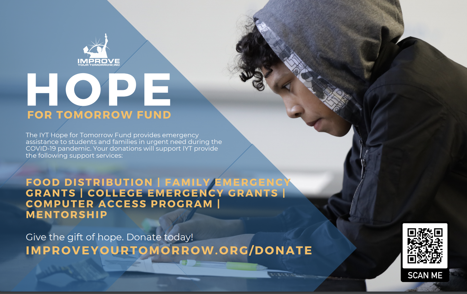 IYT Hope for Tomorrow Fund | Improve Your Tomorrow (Powered by Donorbox)