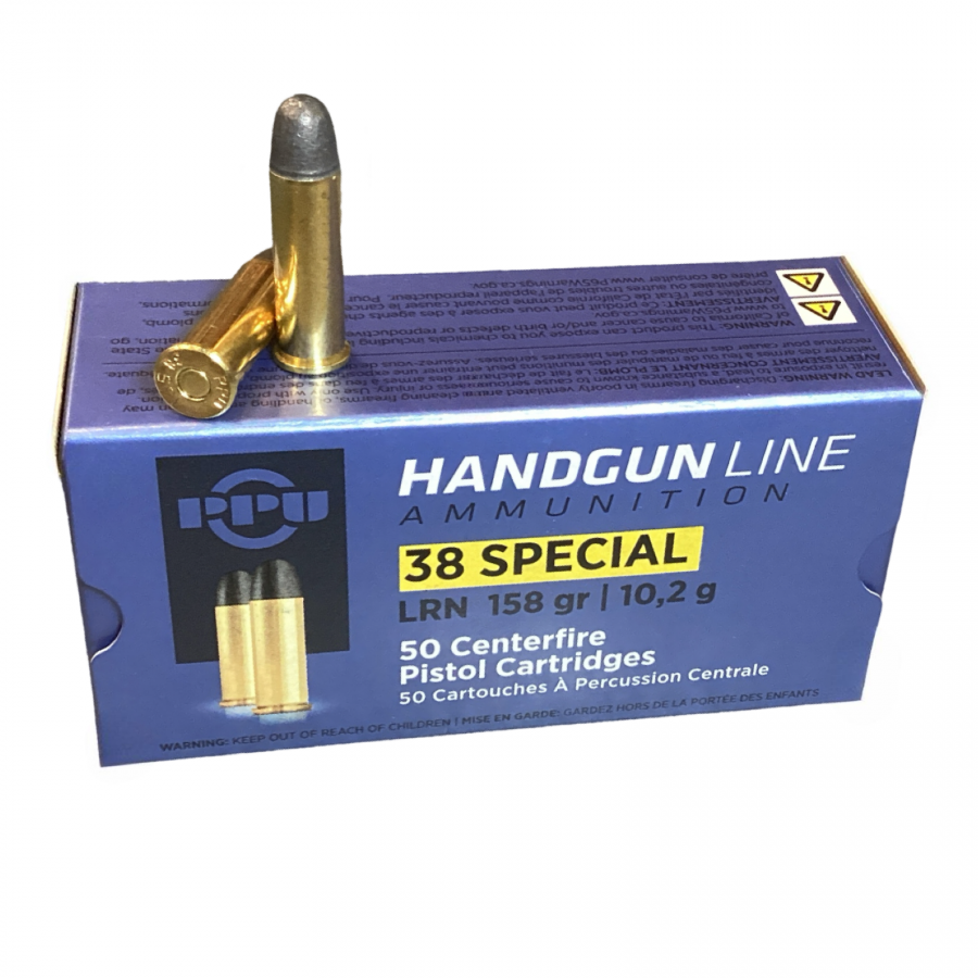 38 Special - PPU Lead Round nose, 158 Grain (PPH38S)- 50 round box | FlipAmmo | Lorton | 22191