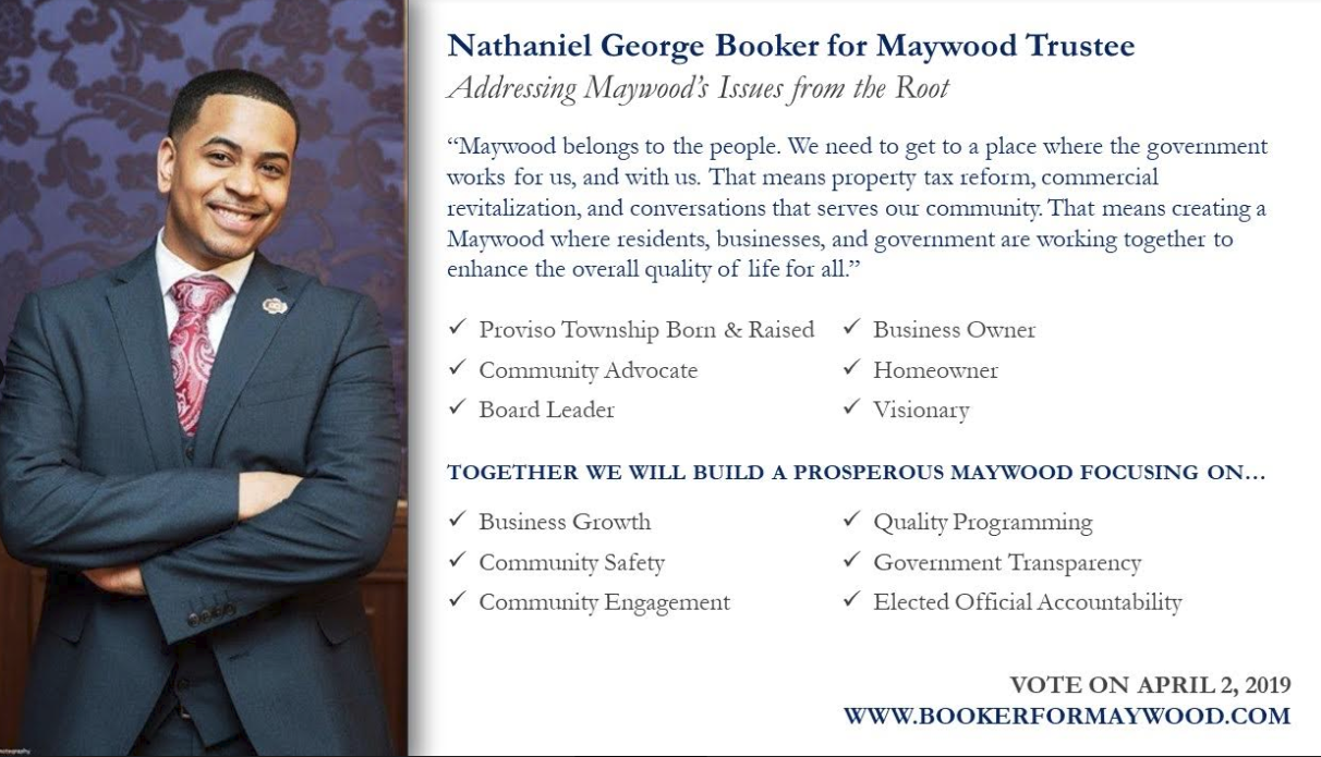 Friends for Nathaniel George Booker - Candidate for Village of Maywood ...