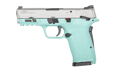 Smith & Wesson M&P9 Shield EZ Robins Egg Blue Frame, Silver slide ...