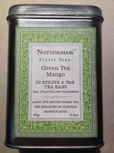 Green Tea Mango Tea by Nottingham Finest Teas — Steepster