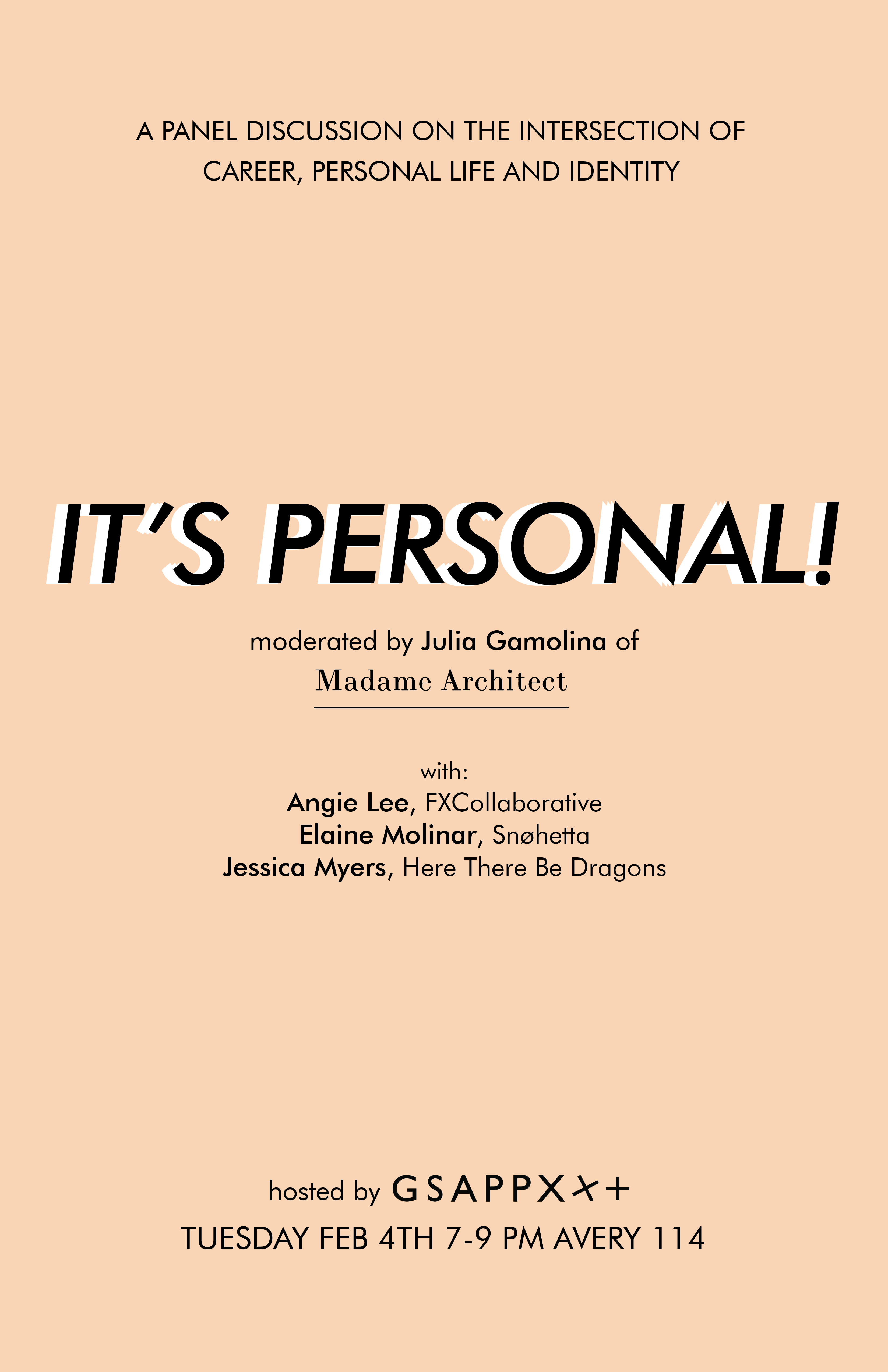 it's personal! - Columbia GSAPP