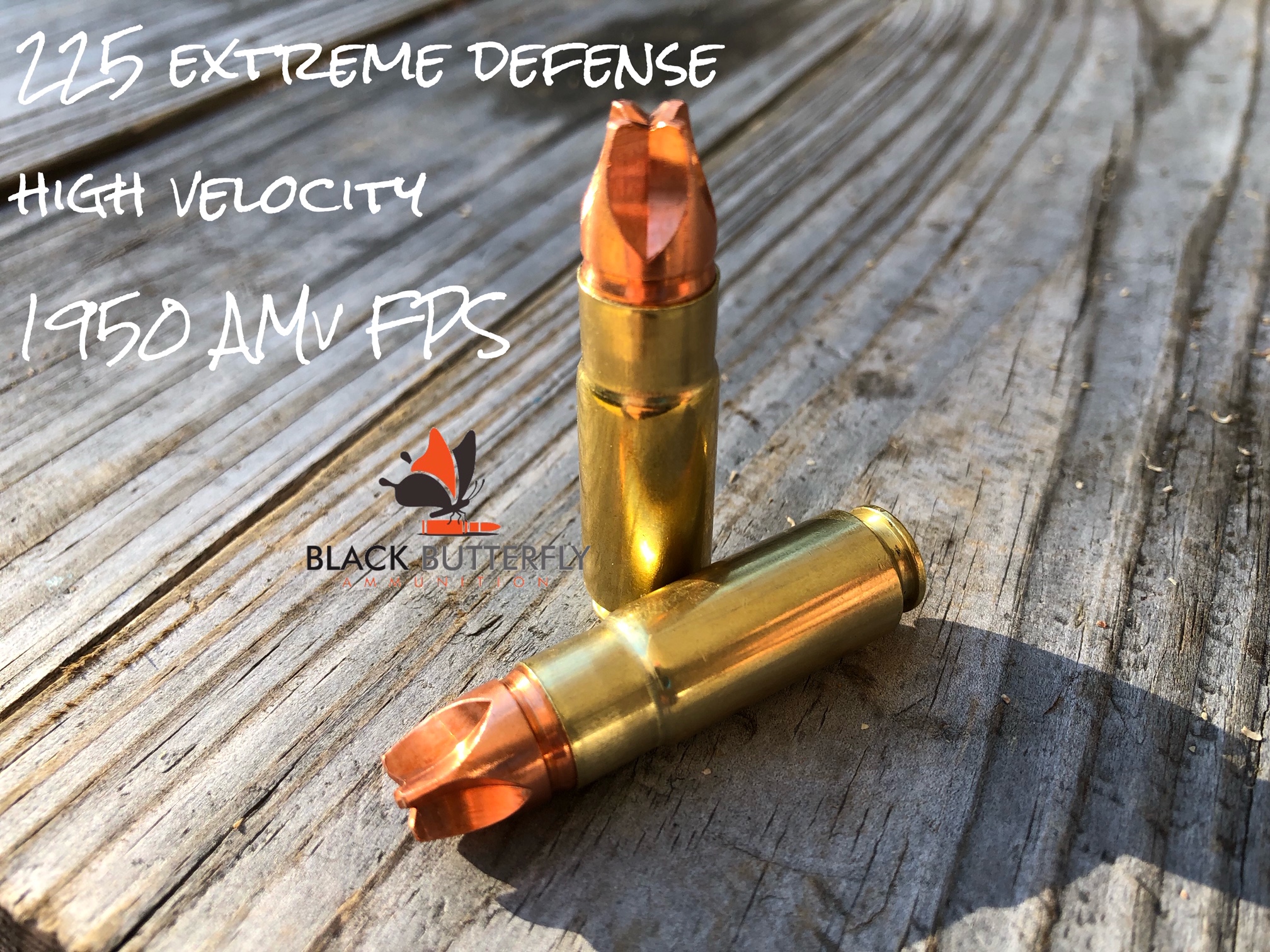 Black Butterfly Ammunition Premium, .458 SOCOM, 225 gr, 20 Rounds ...