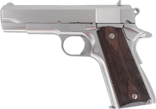 TISAS 1911 TANK COMMANDR 45ACP 4.25" BBL WOOD GRIP 7RD NICKEL | Olympia ...