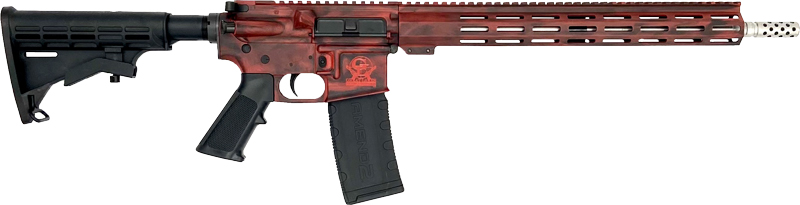 GLFA AR15 BATTLEWORN.223 WYLDE 16" S/S BBL LIPSTICK RED | RTSP ...