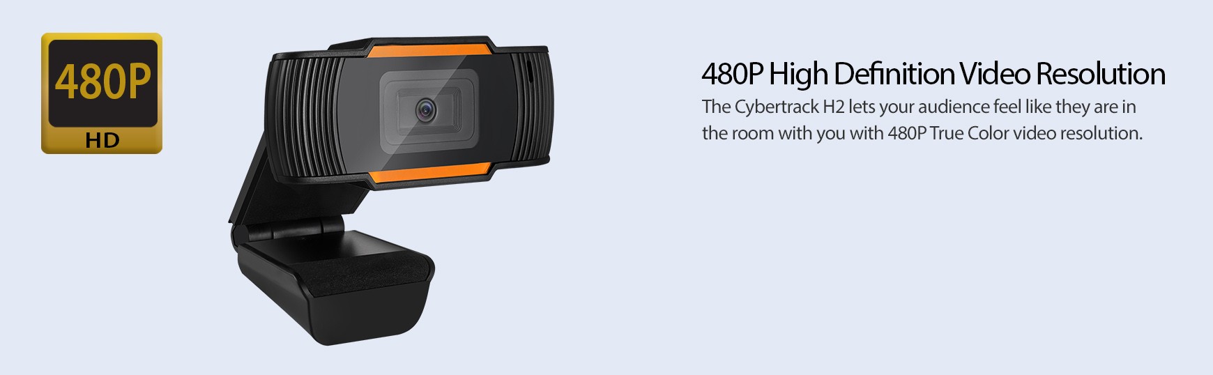 Adesso CYBERTRACK H2 480P USB Webcam with Built-In Microphone, Auto Fo ...