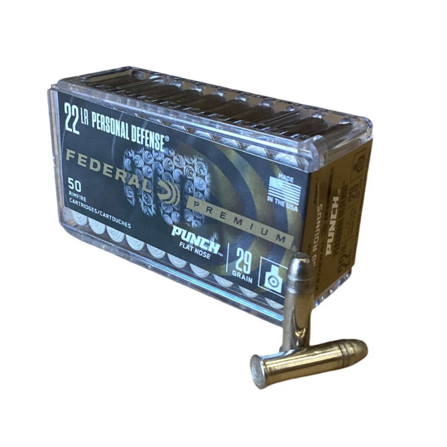 .22LR - Federal Premium Personal Defense, Punch Flat Nose, 29 Grain, 50 ...