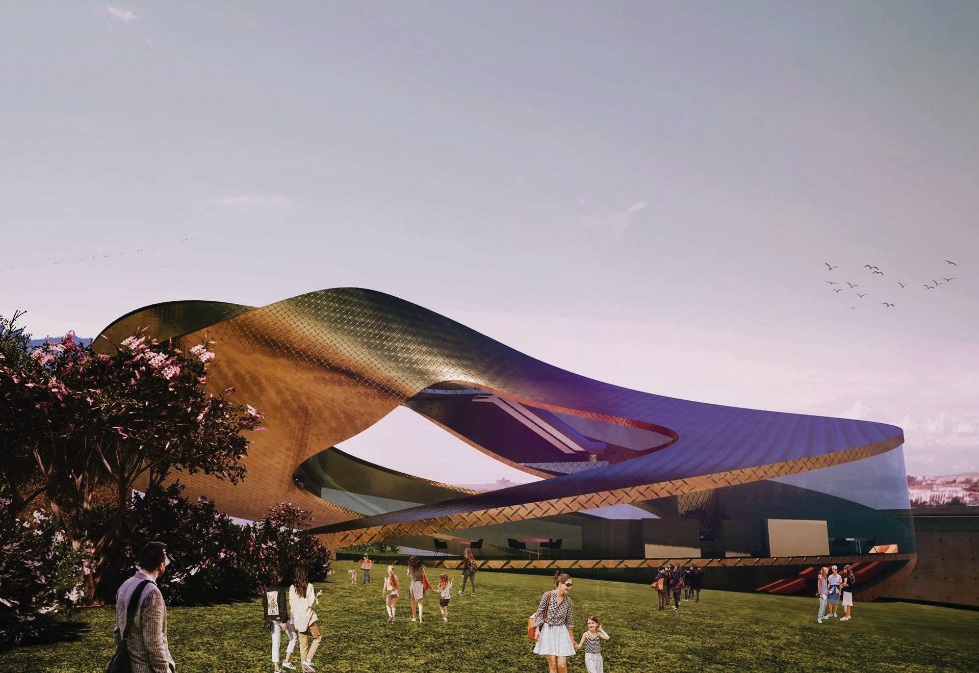 Exterior rendered perspective - Columbia GSAPP