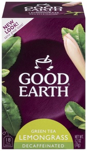 Green Tea Lemongrass (Decaffeinated) Tea by Good Earth Teas — Steepster
