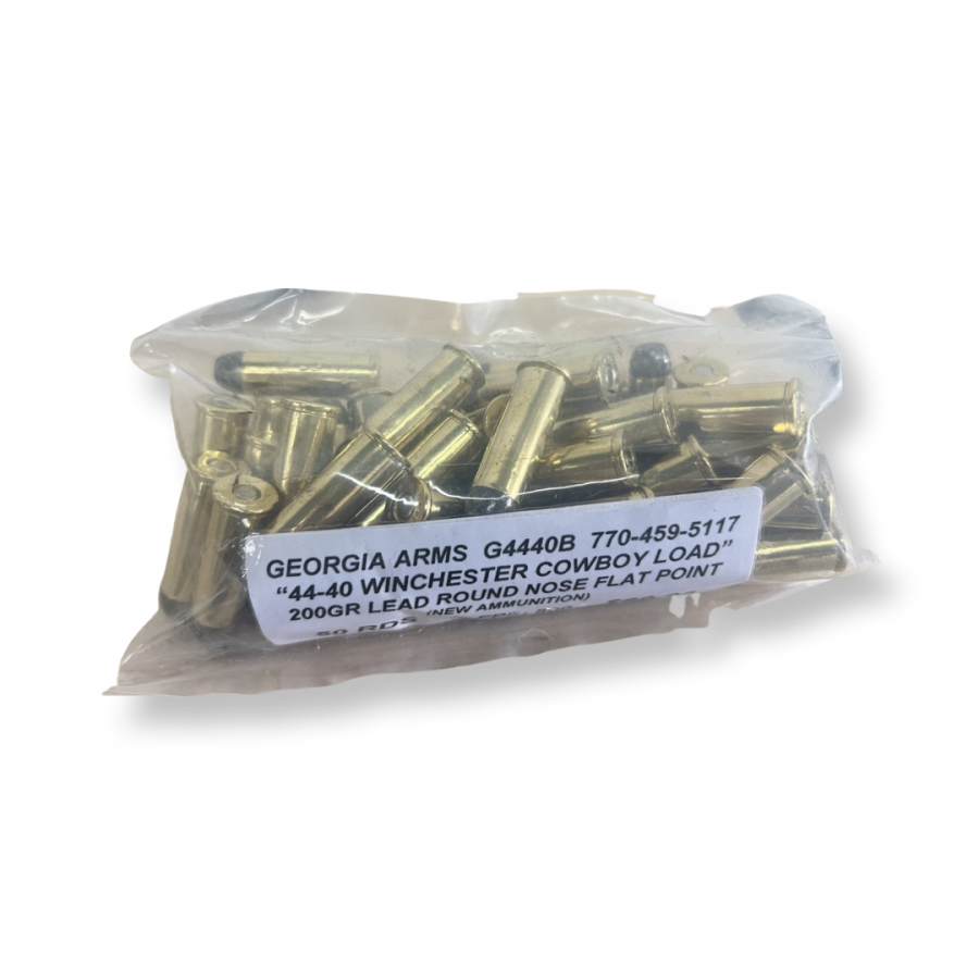 44-40 WIN - Georgia Arms "Cowboy Loads" 200 Grain Lead Round Nose Flat ...