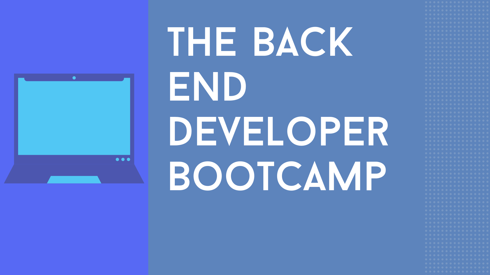 The Back End Developer Bootcamp Coder Vox