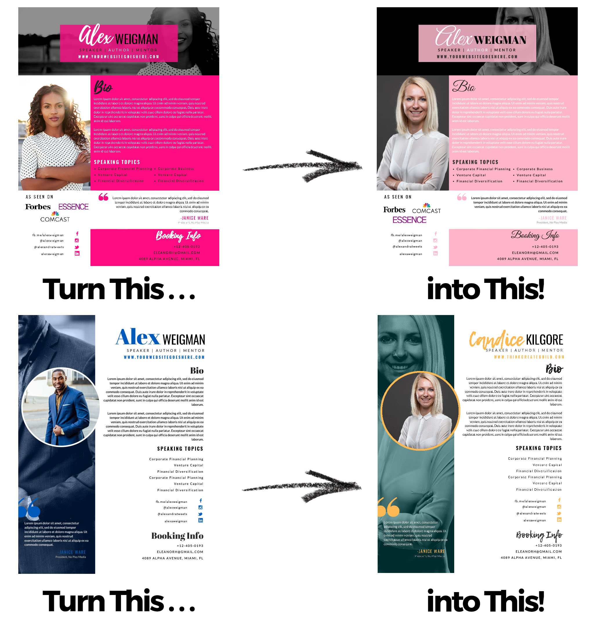 Speaker One Sheet Template Collection Speaker One Sheet Template Collection