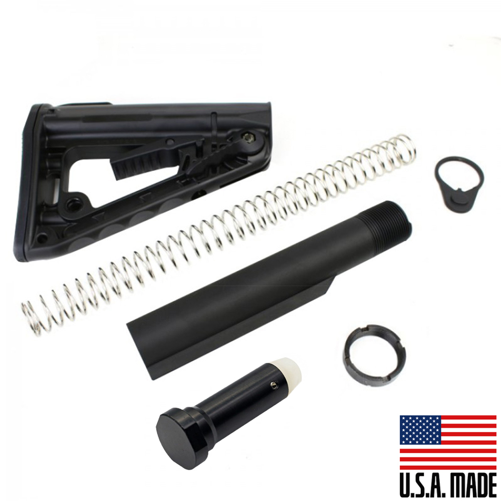 Mil-Spec Buffer Tube Assembly W/ Rogers Super-Stoc Deluxe For Ar-10 ...