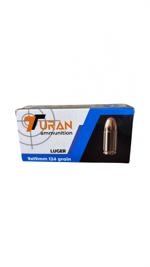 9MM - Turan 124 Grain Brass Full Metal Jacket - 50 round box | FlipAmmo ...