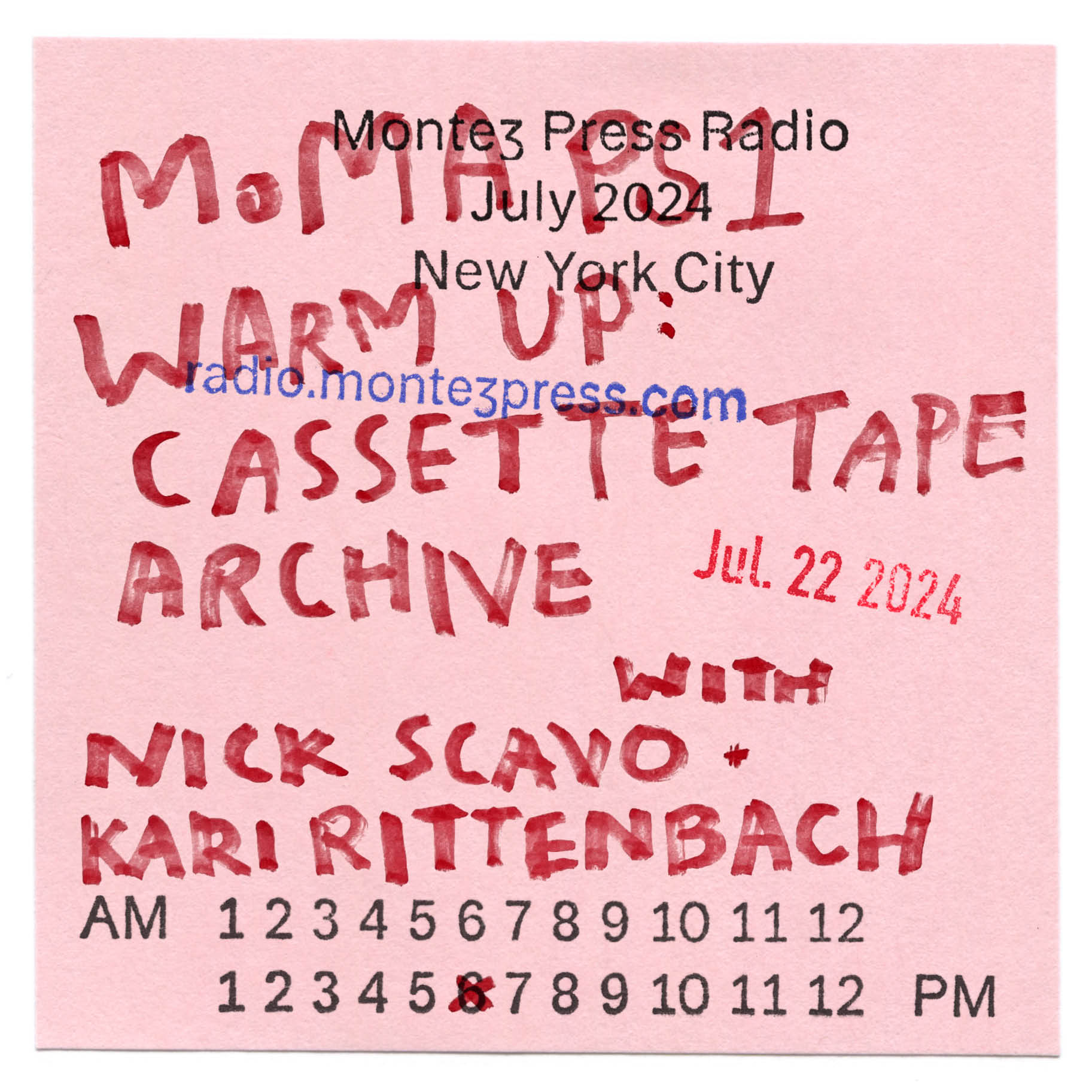 Warm Up Cassette Tape Archive: Kari Rittenbach and Nick Scavo on Montez ...