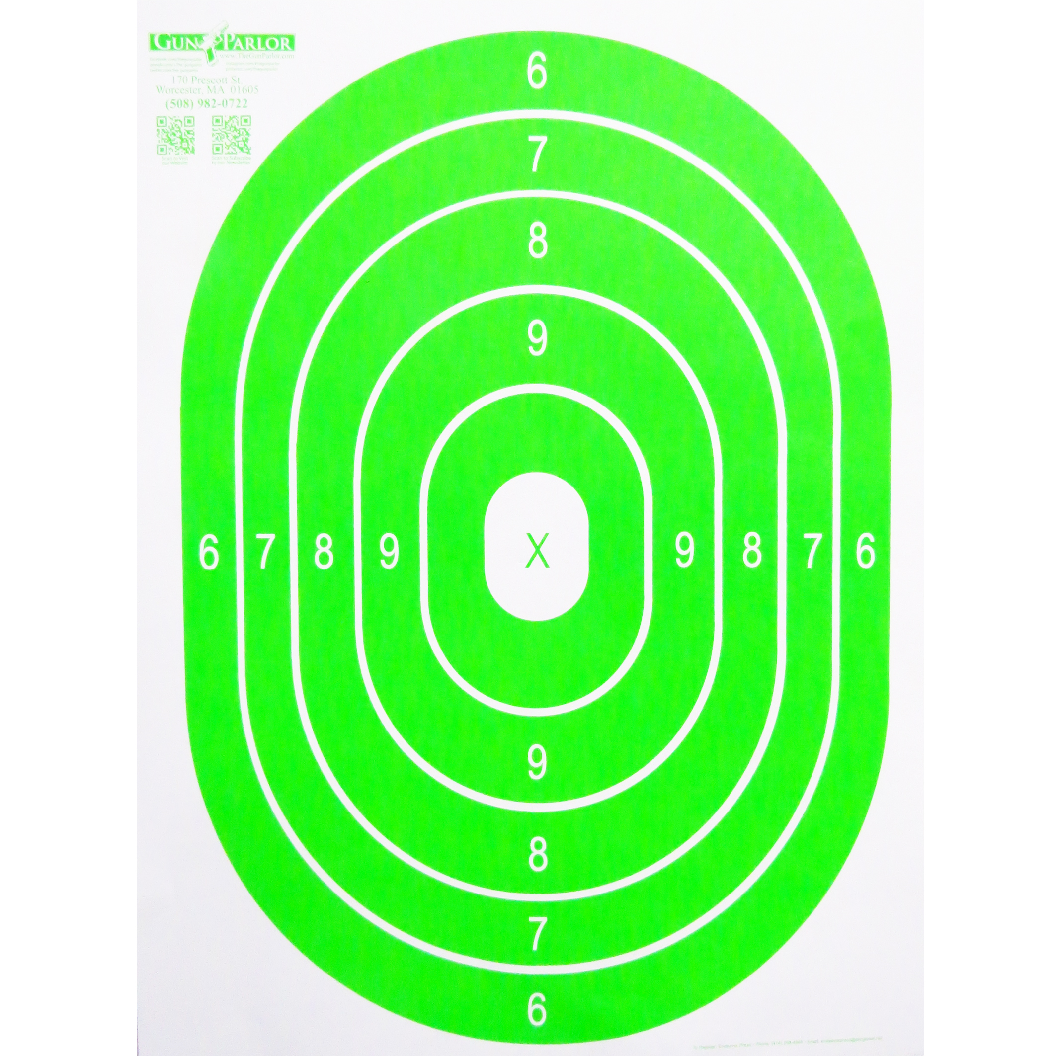 TGP 19X25 GREEN OVAL TARGET 12 PACK | The Gun Parlor | Worcester | 01605