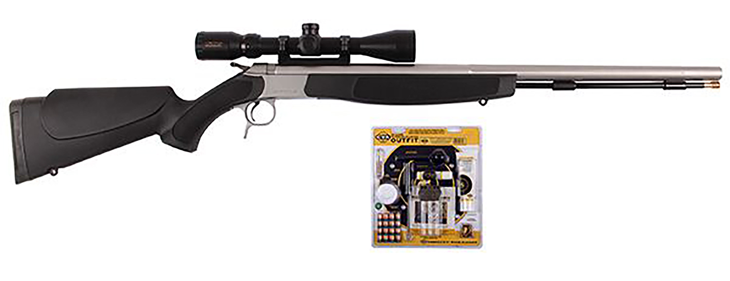 CVA OPTIMA .50 CAL. VALUE PACK 26" SST/BLACK SYNTHETIC | Ahlman's ...
